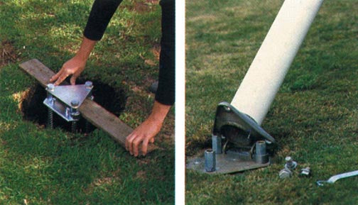 30' White Fiberglass Flagpole With Hinged Base – Dewgro American